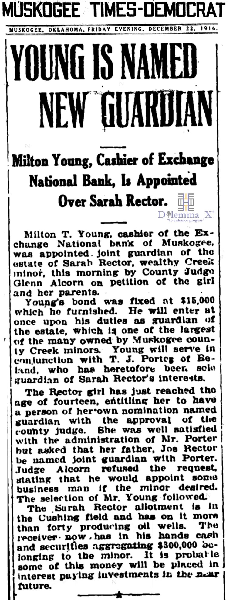 | Remembering Yesteryear: Sarah Rector- The youngest African American ...